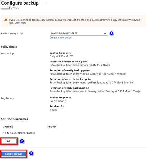 Sap On Azure Backup Sap Hana Databases With Hsr E Sap Community