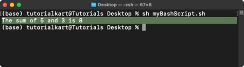 Sum Of Two Numbers Program In Bash