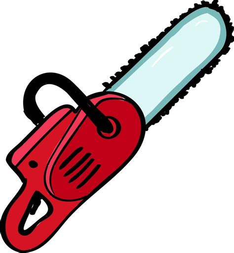 Chainsaw Vector Illustration On White Background