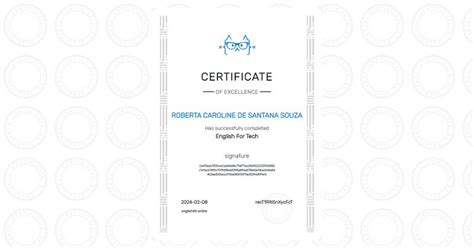 English For It™ On Linkedin Certificate Of Excellence
