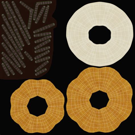 링 모양의 도넛 화이트 초콜릿 3d 모델 19 Max Fbx C4d Ma Obj 3ds Free3d