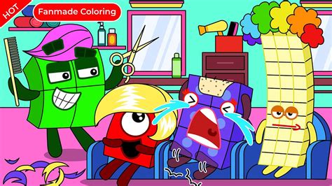 Numberblocks 4s Hair Salon Numberblocks Fanmade Coloring Story Youtube