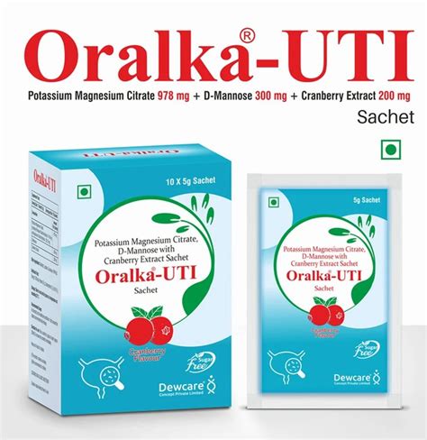 Oralka Uti Sachets Potassium Magnesium Citrate D Mannose And Cranberry
