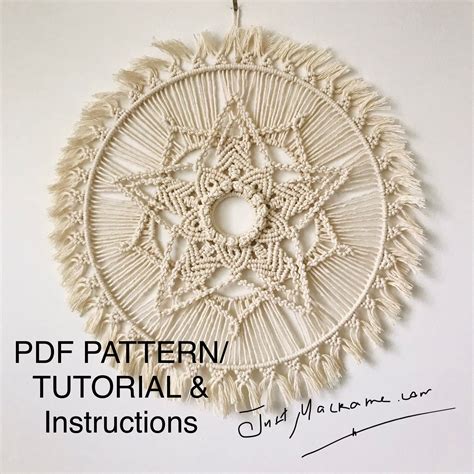 PDF PATTERN INSTRUCTIONS Circle Macrame Mandala Etsy