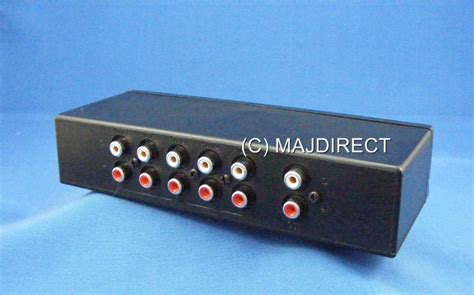 Stereo 5 Way Audio Source Selector Switch Box Line Level Selector