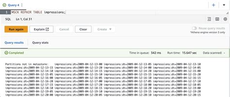 get started managing partitions for amazon s3 tables backed by the aws