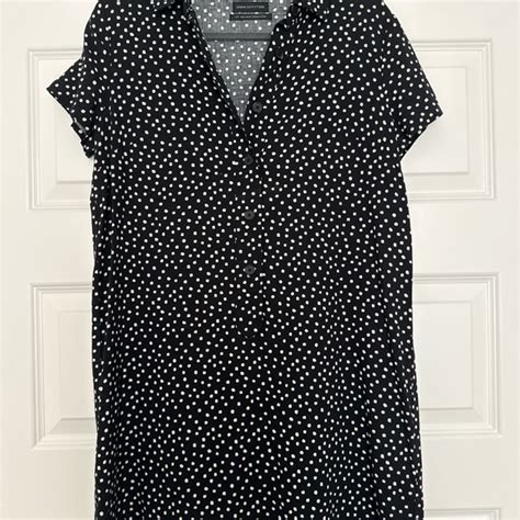 Urban Outfitters Dresses Black And White Polka Dot Blouse Poshmark