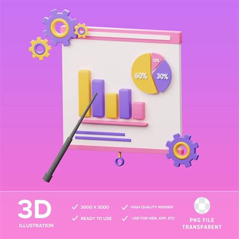 Premium Psd Psd Project Data Analysis 3d Illustration
