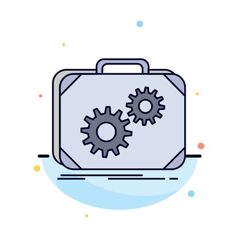 Briefcase Case Production Progress Work Flat Color Icon Vector 14806244