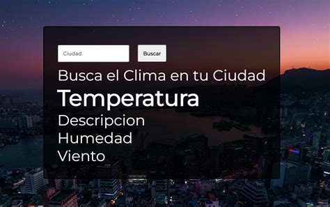 Github Franpossa1climaapp Aplicacion Web Del Clima Usando Html Css Y Js