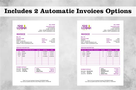Automated Invoice Template Excel Business Invoice With Your Database Invoice Template Excel