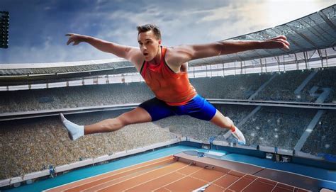 An Athlete Midair During A High Jump Attempt Premium Ai Generated Image