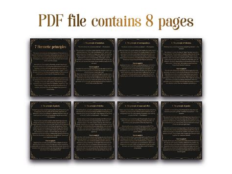 seven hermrtic principles cheatsheet digital download printable pdf files a4 us latter etsy
