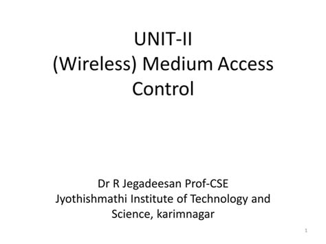 Mobile Computing Wireless Medium Access Control Mac Pdf