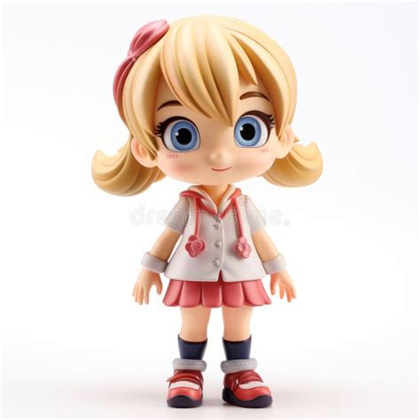 Cute Chaotic Academia Doll With Large Eyes And Blond Hair Stock Illustration Illustration Of