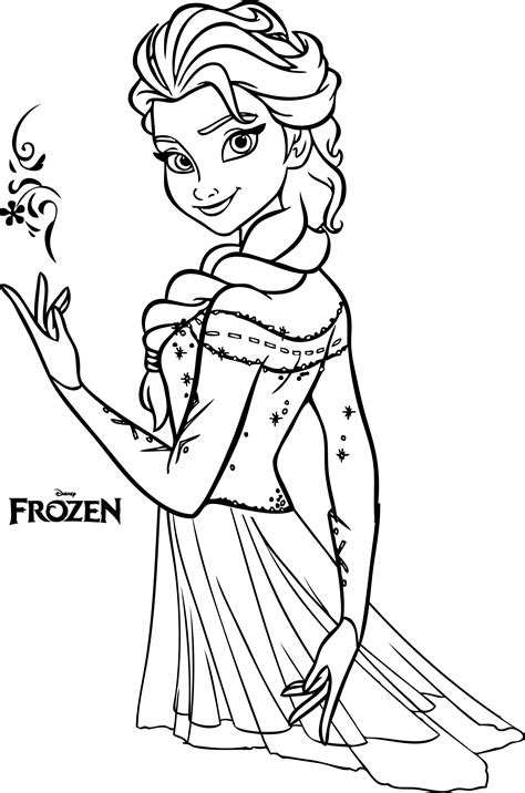 The Frozen Queen From Disneys Frozen Princess Coloring Pages With Her