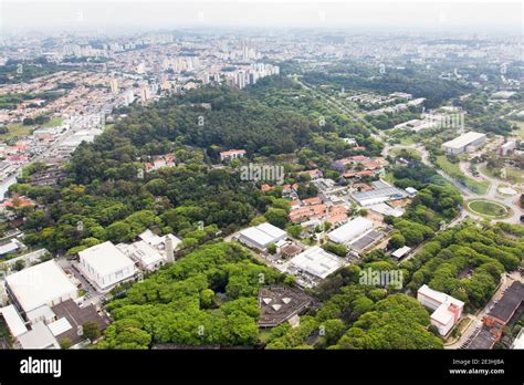 Aerial View Of Campus Of The University Of São Paulo Brazil Stock