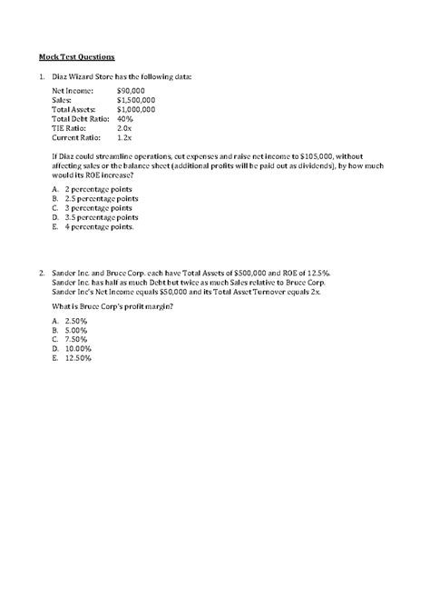 Mock Test On Examplify Questions Mock Test Questions Diaz Wizard