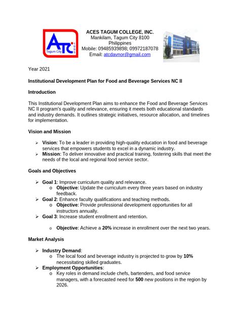 Institutional Development Plan Pdf