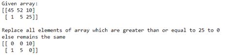 替换不满足给定条件的 Numpy 数组元素 【布客】geeksforgeeks 人工智能中文教程