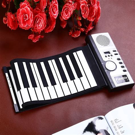 Portable Flexible 61 Keys Silicone Midi Digital Roll Up Keyboard Piano