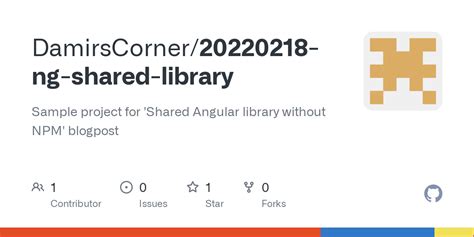 Github Damirscorner Ng Shared Library Sample Project For Shared Angular Library