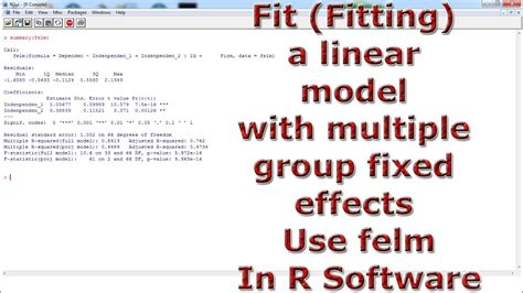 Fit Fitting A Linear Model With Multiple Group Fixed Effects Use Felm With In R Software