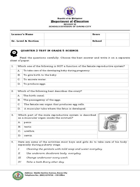 Sy2022 2023 Q2 G5 Science Download Free Pdf Menstrual Cycle Flowers