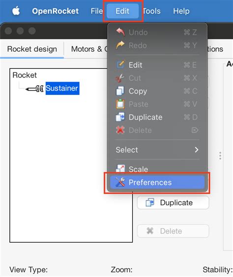 Preferences — Openrocket 2309 Documentation
