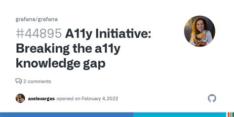A11y Initiative Breaking The A11y Knowledge Gap · Issue 44895