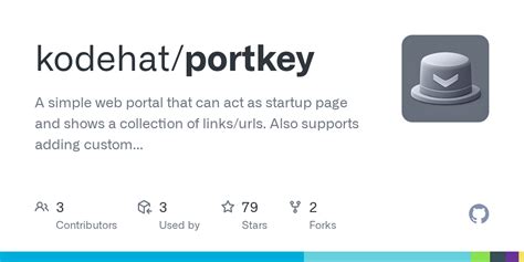 Github Kodehatportkey A Simple Web Portal That Can Act As Startup Page And Shows A