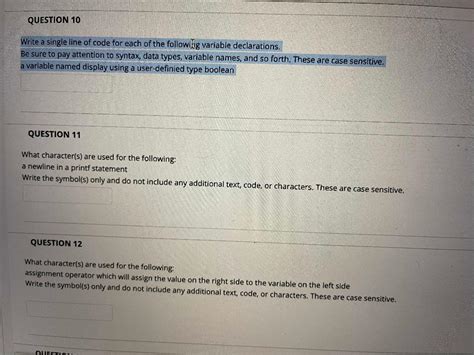 solved question 10 write a single line of code for each of