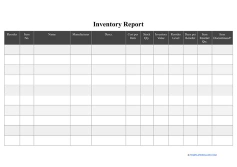 Inventory Report Template Fill Out Sign Online And Download PDF Templateroller