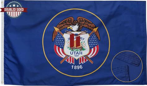 Utah Flags 3x5 Feet Utah State Flag Heavy Duty Double Sided And 3 Ply Ut State Flag With 2 Brass
