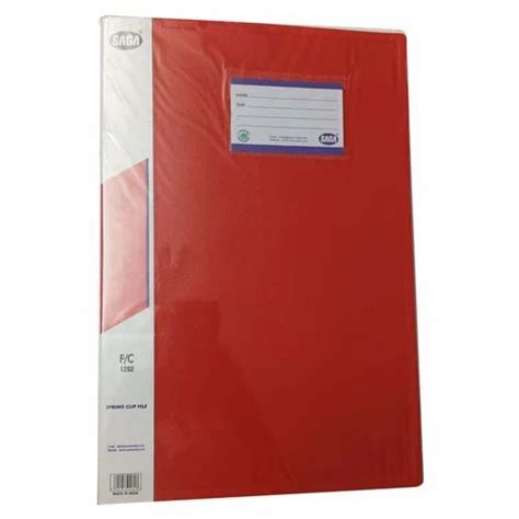 Plain Red PVC Spring Clip File For Office Paper Size A4 At Rs 58 Piece In Udaipur