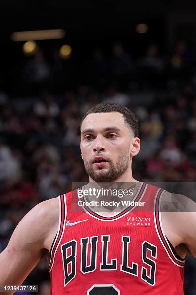 Zach Lavine Of The Chicago Bulls Looks On During The Game Against The