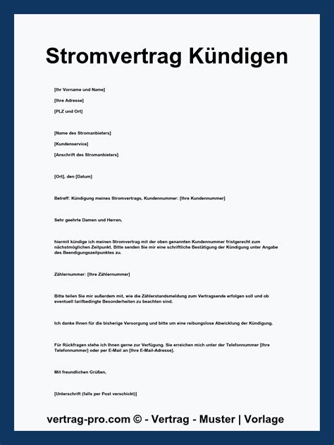 Stromvertrag Kündigen Vorlage Word Stromvertrag Kündigen Vorlage Word