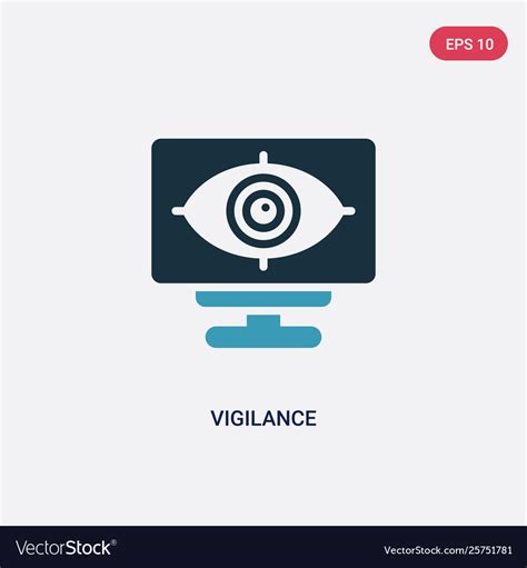 Two Color Vigilance Icon From User Interface Vector Image