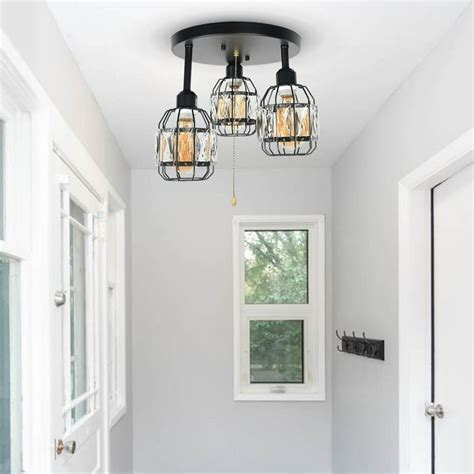 Led Ceiling Round Flush Mount Easy Light With Pull Chain Shelly Lighting