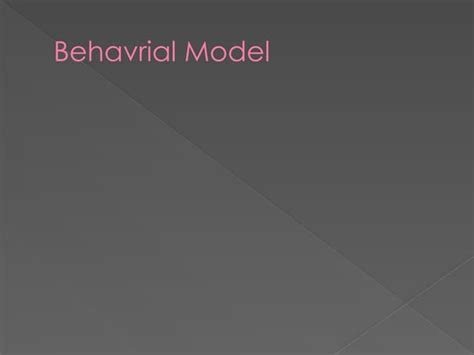 Behavioral Model With Maniha Butt And Many More Pptx