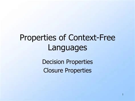 Ppt Properties Of Context Free Languages Powerpoint Presentation Free Download Id 9318340