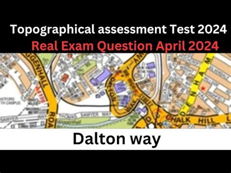 Topographical Assessment Test TFL Real Route Planning Exam Question April Sa Pco