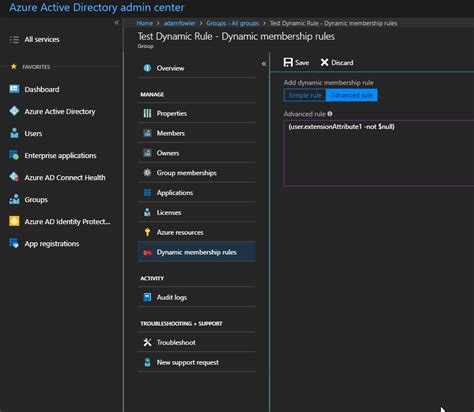 Null Dynamic Membership Rules In Azure Active Directory