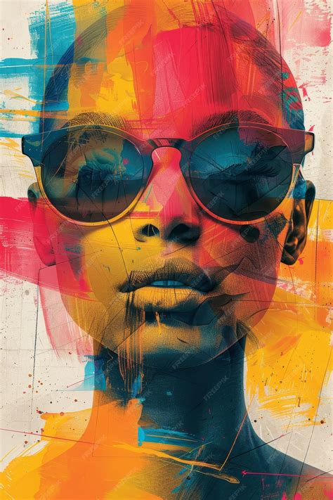 Minimalist Portraits Showcase Abstract Patterns Vibrant Colors And Geometric Shapes With A