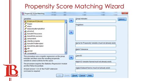 Propensity Score Matching Spss Version 25 Wealthcat