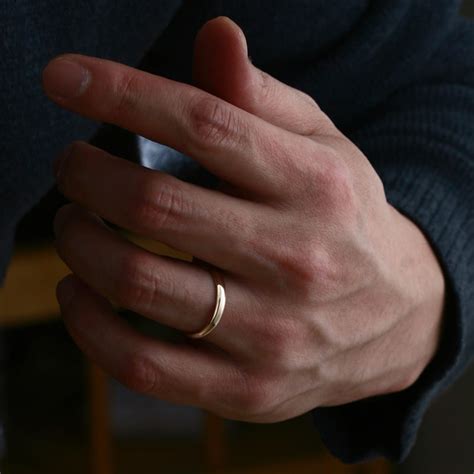 Mr Ii 오벌 커플링 3 2mm 2 8mm 소 소 14k 심플한 커플링 반지 브랜드 메드스튜디오