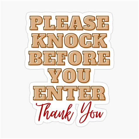 Knock Before You Enter Sign Clip Art Library 40 Off