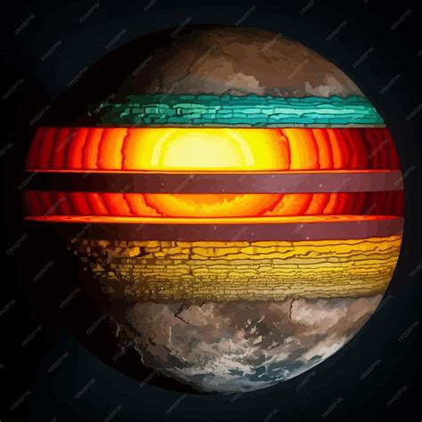 Premium Vector Earth Layer 3d Model