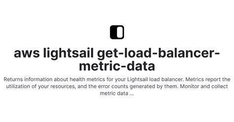 Aws Lightsail Get Load Balancer Metric Data Fig