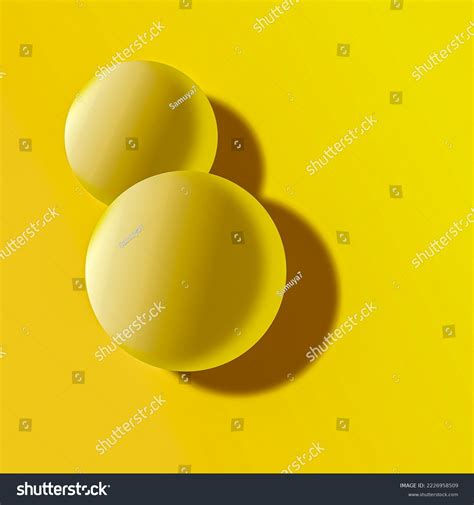 Illustration Two Balls Overlapping Yellow Stock Illustration 2226958509